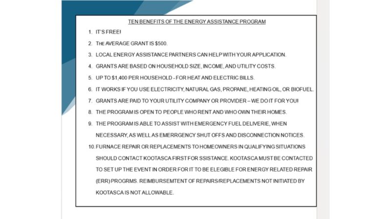 Energy Assistance Program – KOOTASCA